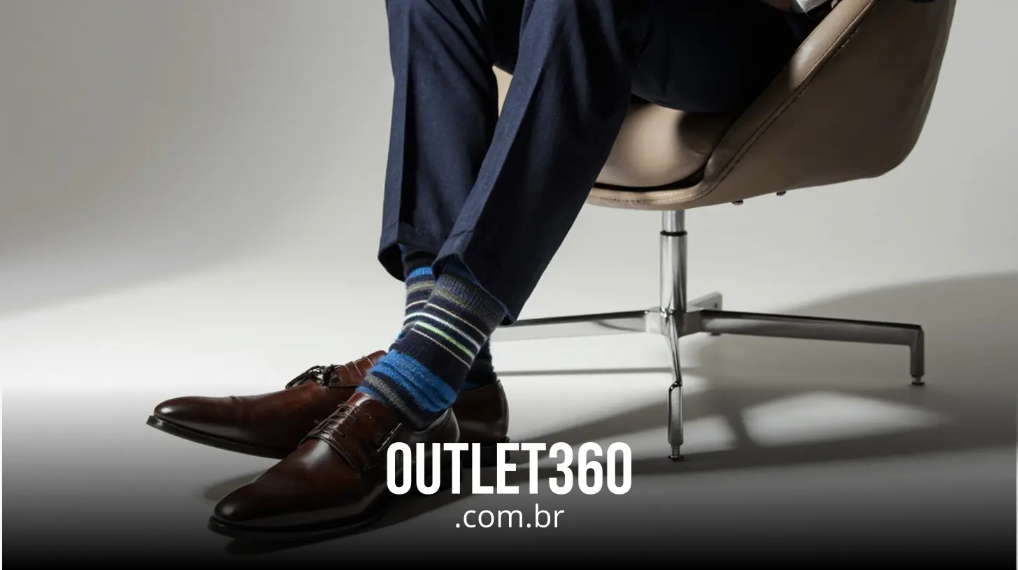Meia Listrada Masculina: estilo, conforto e autenticidade em cada passo